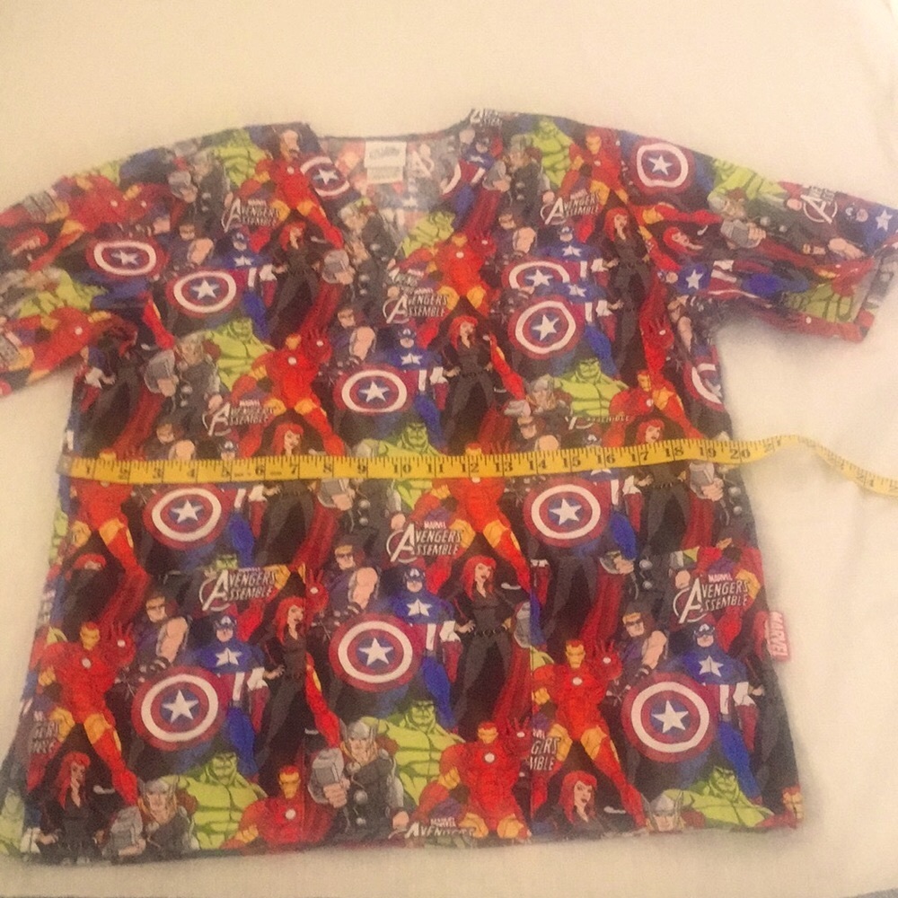 Marvel Avengers Assemble V Neck Unisex Scrub - Gem